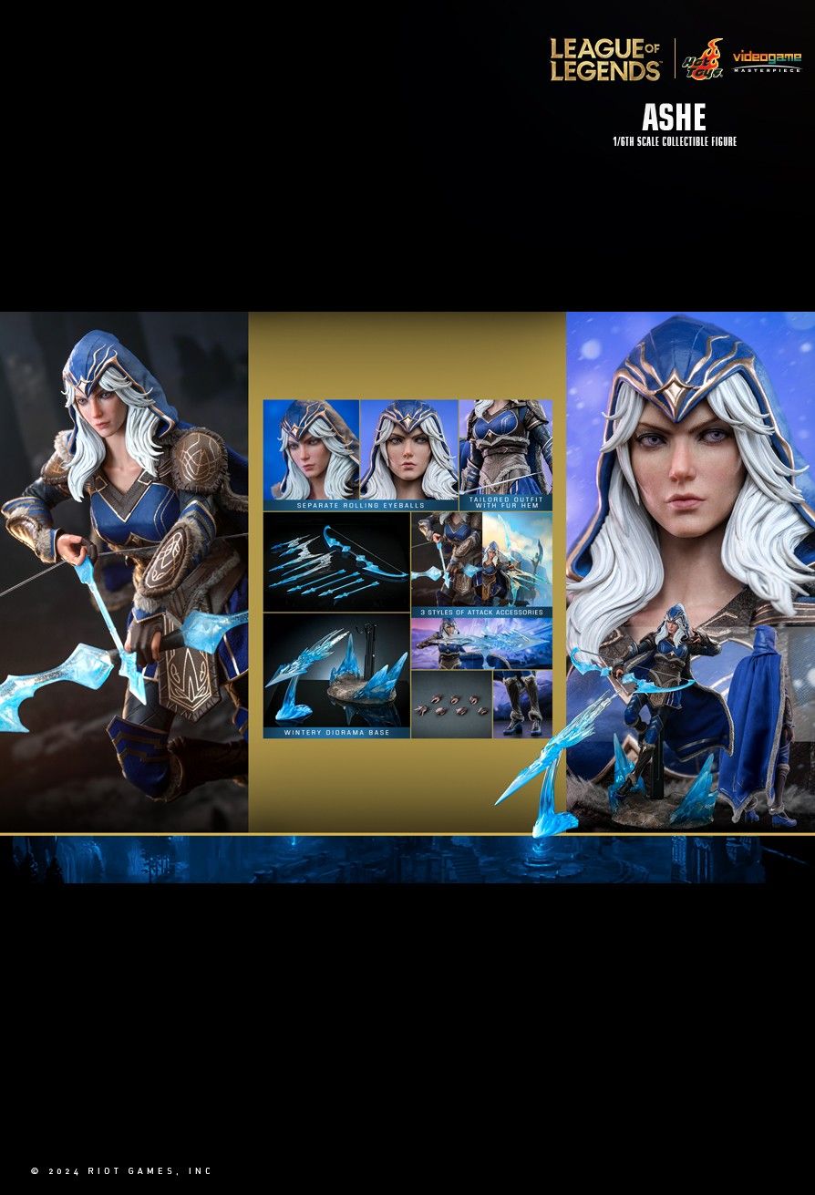 Hot Toys VGM60 - Riot - League Of Legends - Ashe – Captain Collectible ...