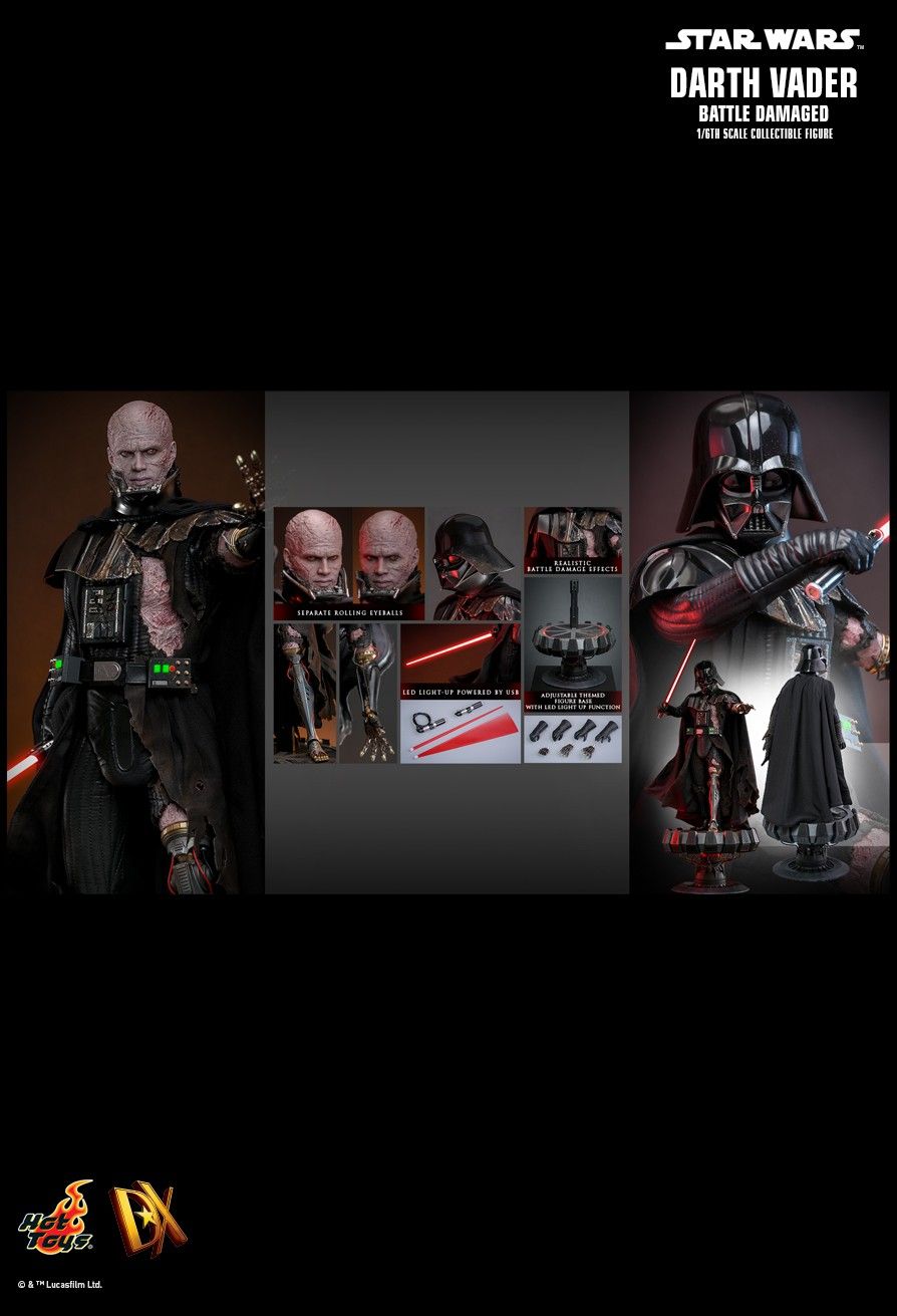 Hot Toys DX44 - Star Wars - Darth Vader Battle Damaged – Captain ...