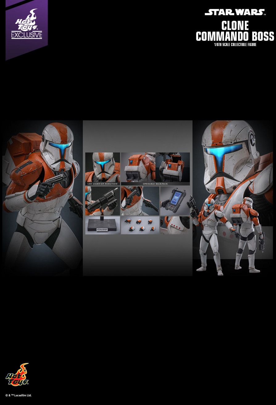 Hot Toys TMS151 - Star Wars : The Clone Wars - Clone Commando Boss ...