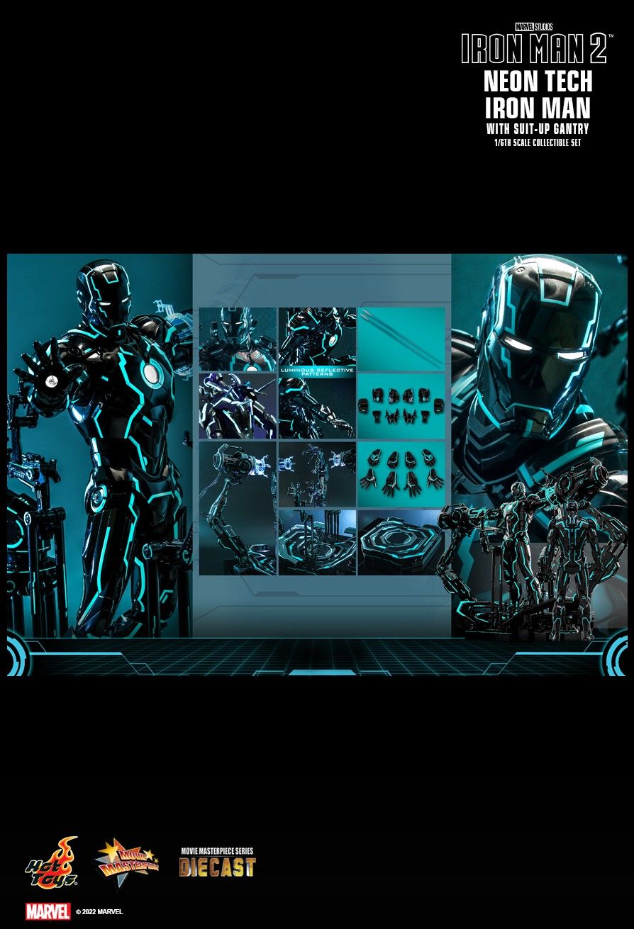 Hot Toys MMS672D50 - Marvel Comics - Iron Man 2 - Neon Tech Iron Man ...